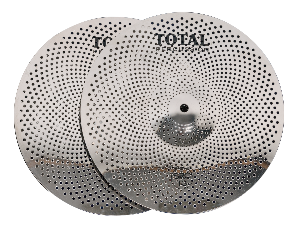 Total Percussion | SRC13PR | 13" Sound Reduction Cymbals. Pair. | Silv ...
